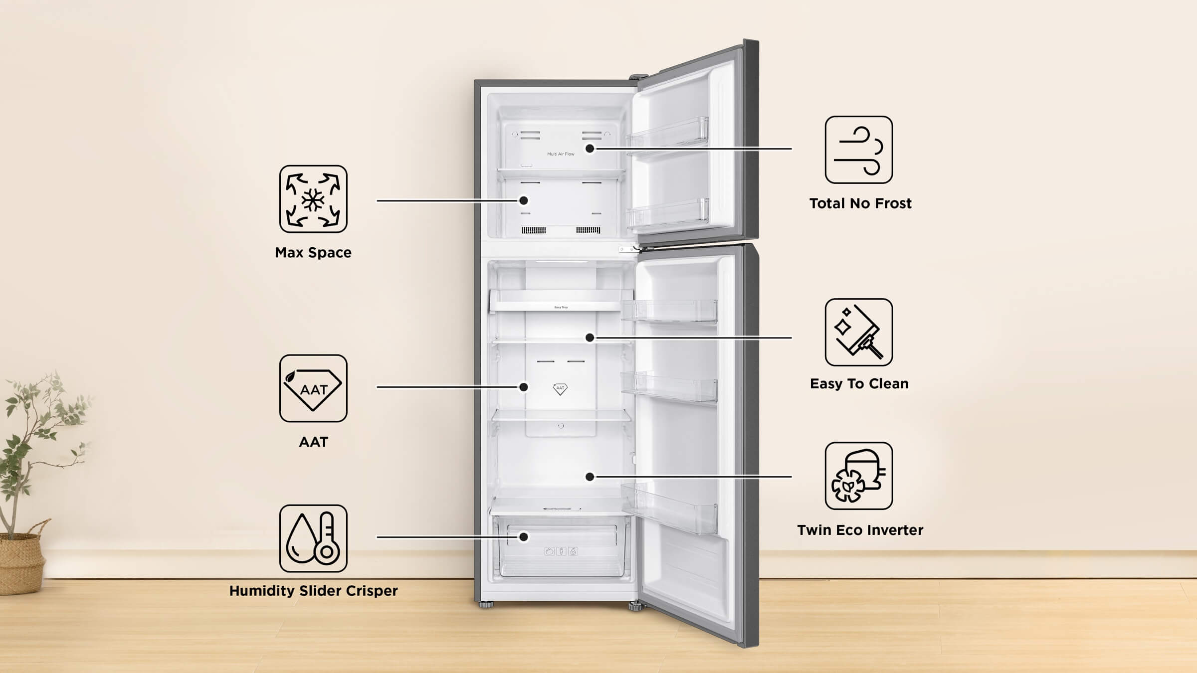 TCL 8.8 cu.ft Top Mount Freezer Refrigrator-TRF-259INV/N | TCL Philippines