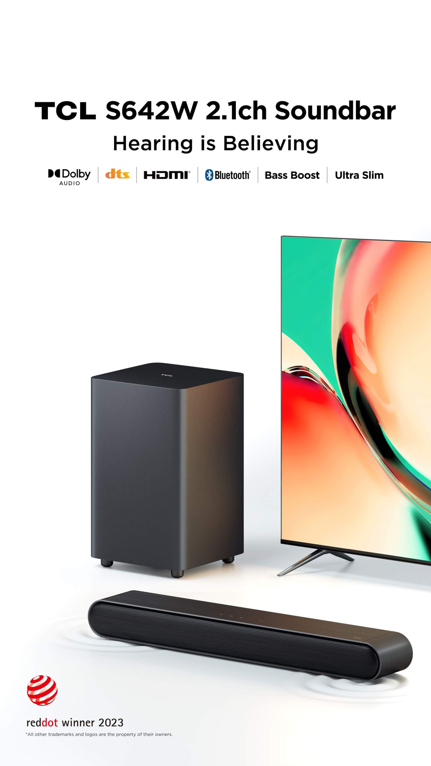 TCL Soundbar S642W | 2.1 Channel Dolby Atmos Soundbar with Wireless ...