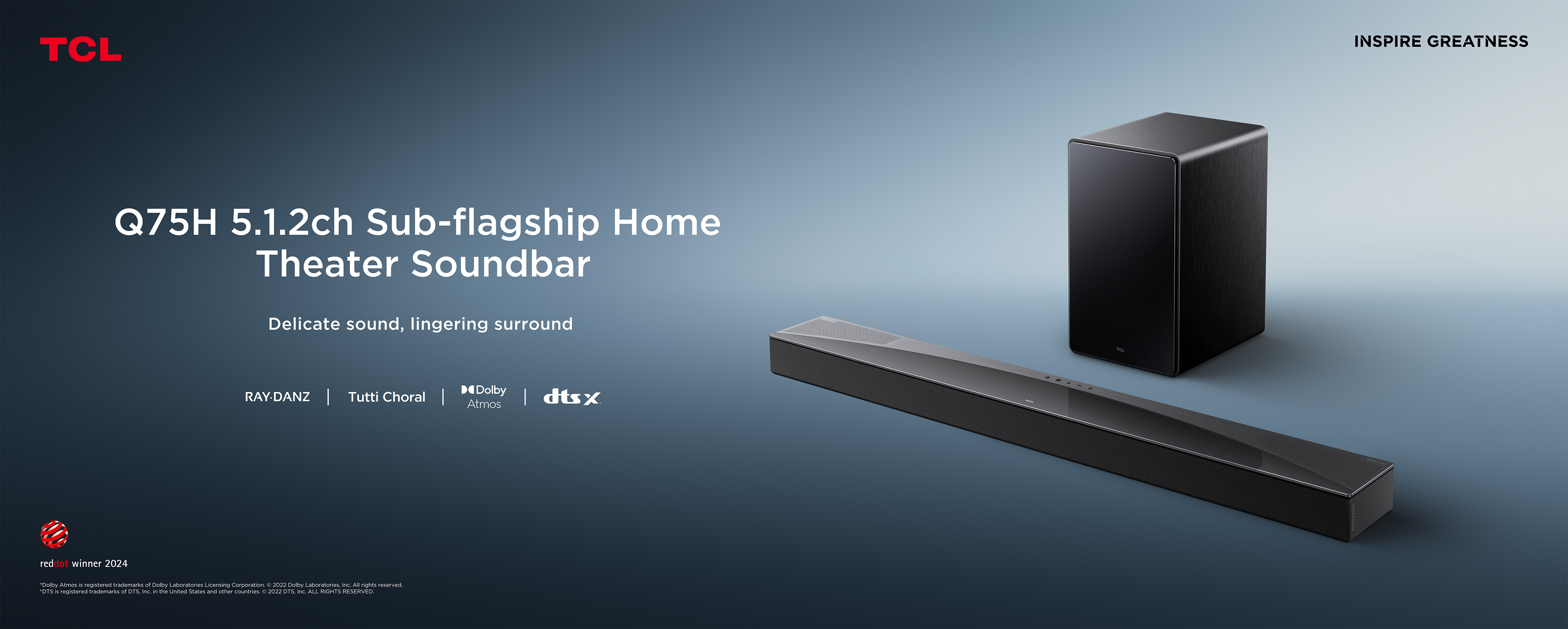 TCL Q75H 5.1.2ch Sub-flagship Home Theater Soundbar | TCL Global