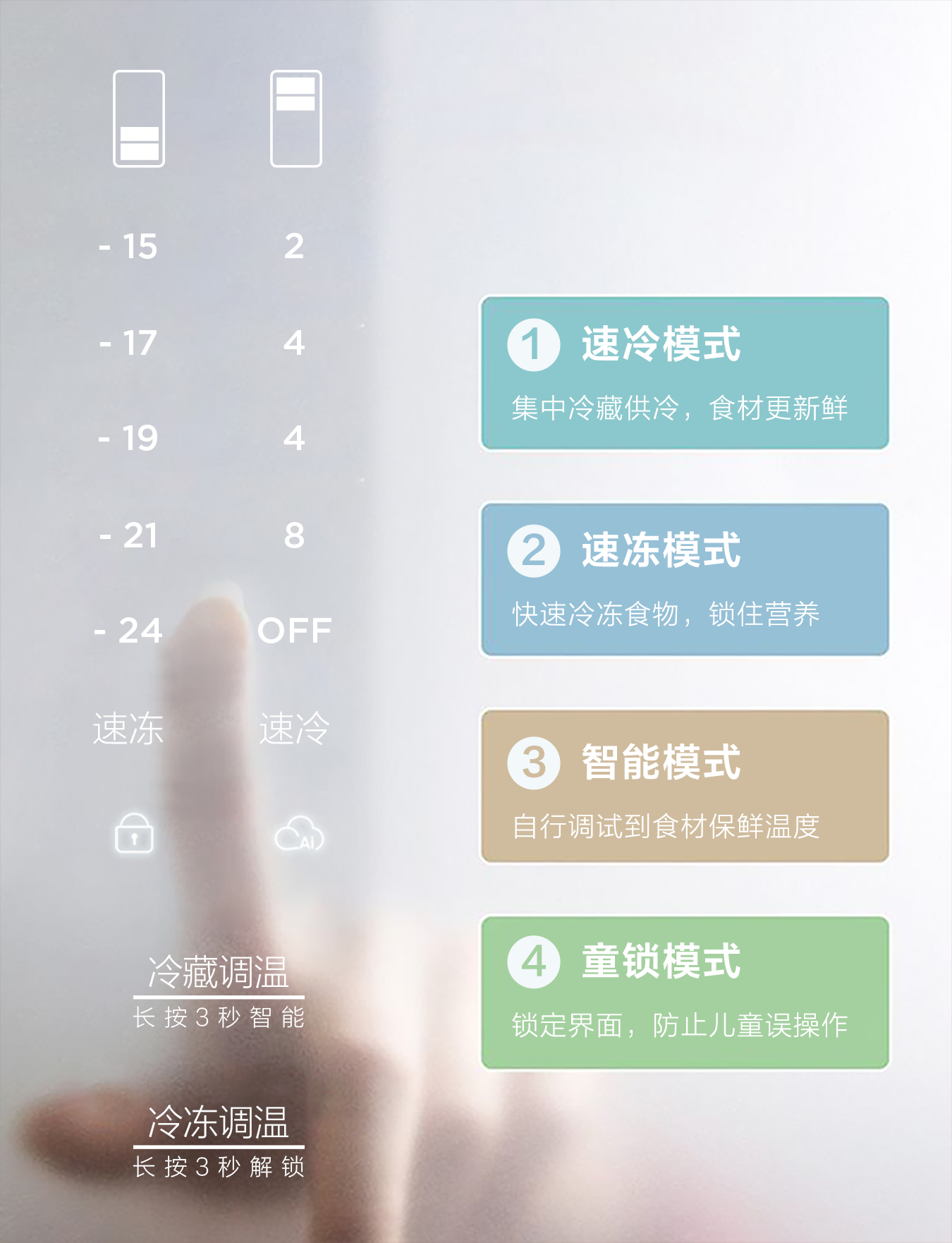 晶岩灰法式冰箱 BCD-320CWP