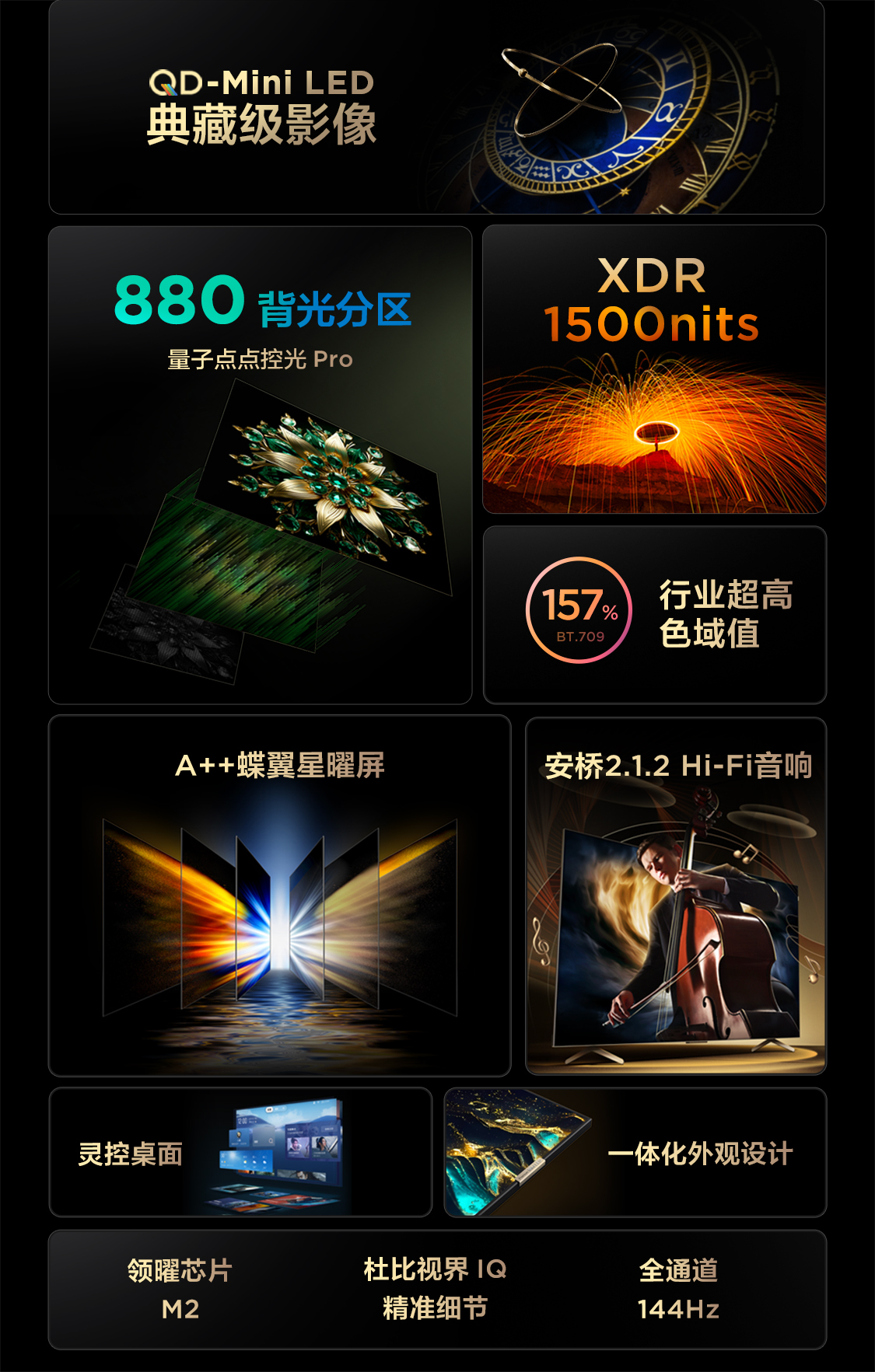 灵悉QD-MiniLED电视 85C11G Pro