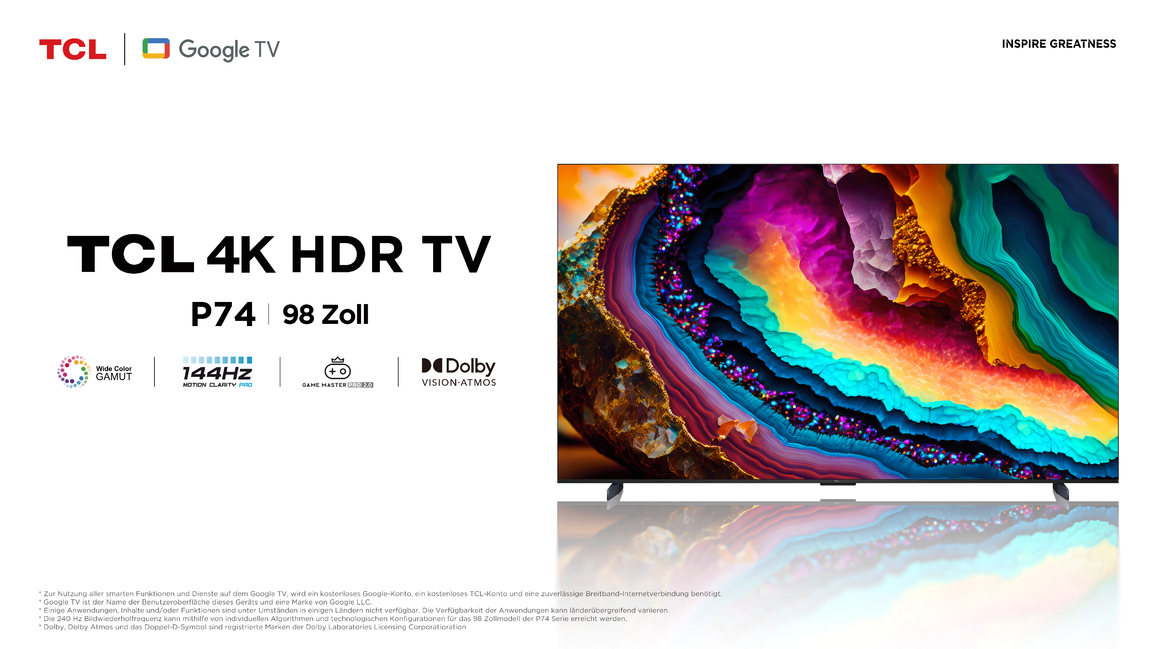 TCL 98P745 98" 4K UHD TV - TCL Austria