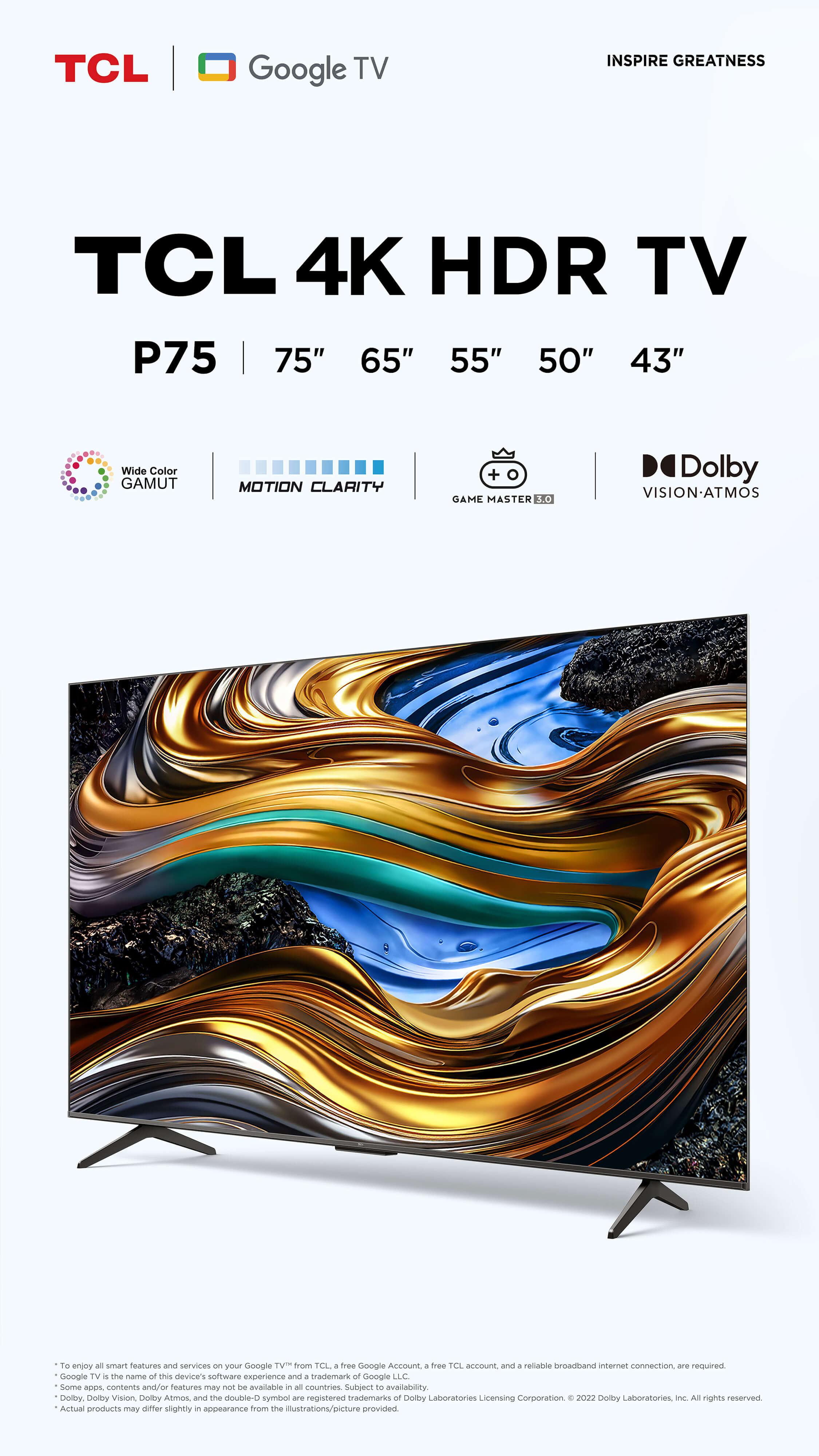 TCL P755 4K HDR TV Google TV - TCL Europe