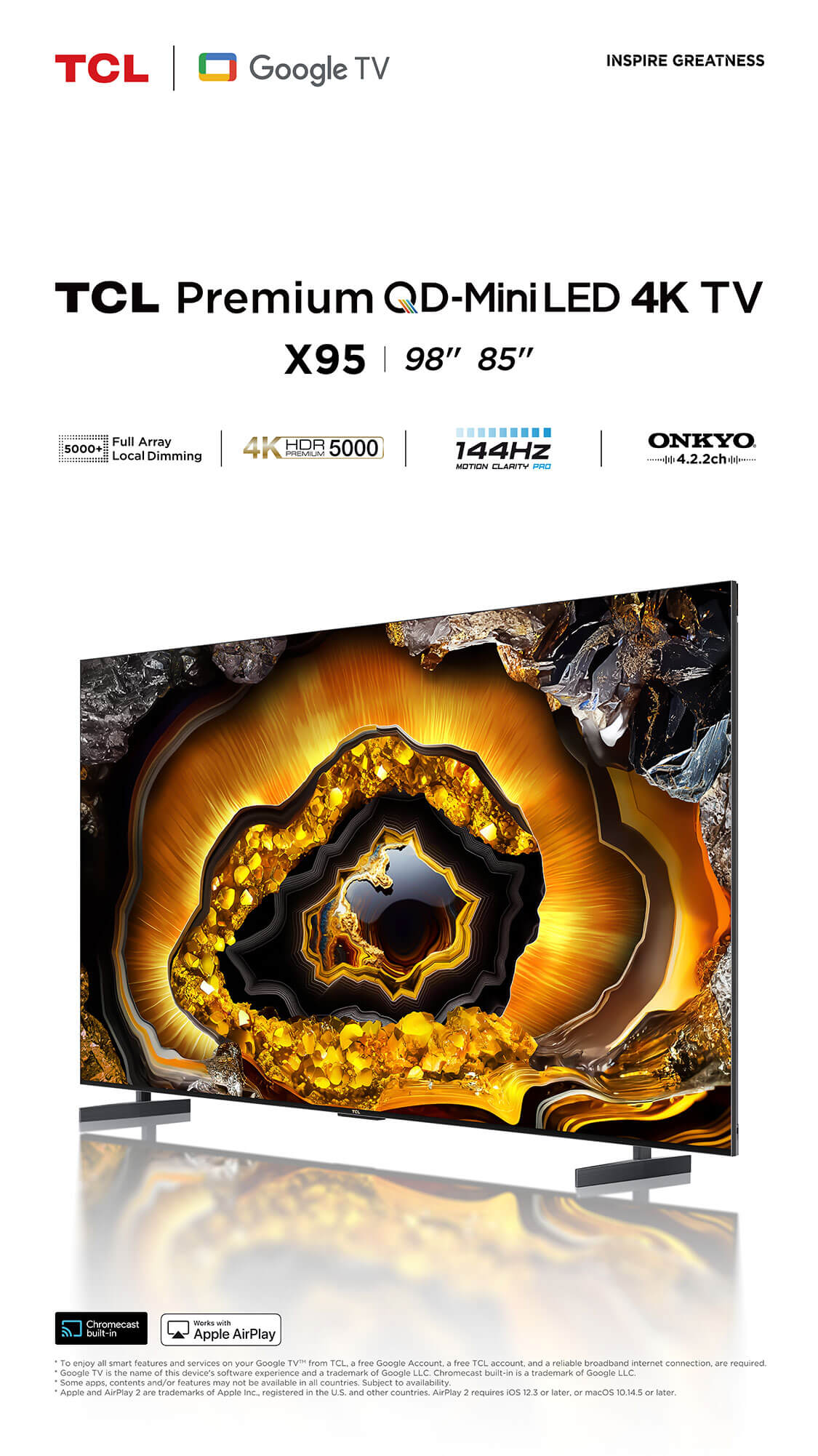 TCL X955 Premium QD-Mini LED 4K TV | TCL Portugal