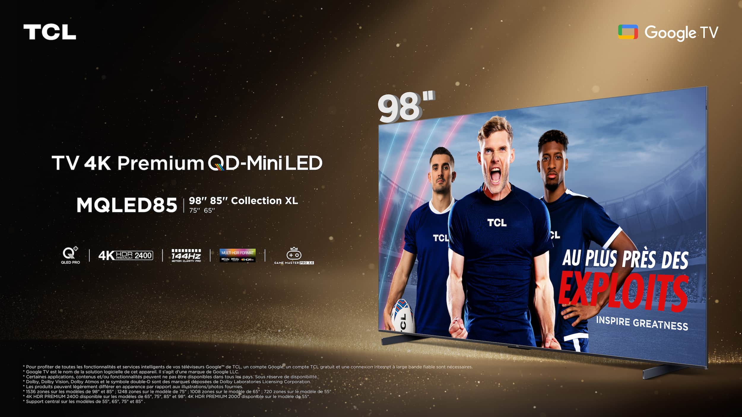 TV TCL QD-Mini LED MQLED85 4K 144Hz | TCL France