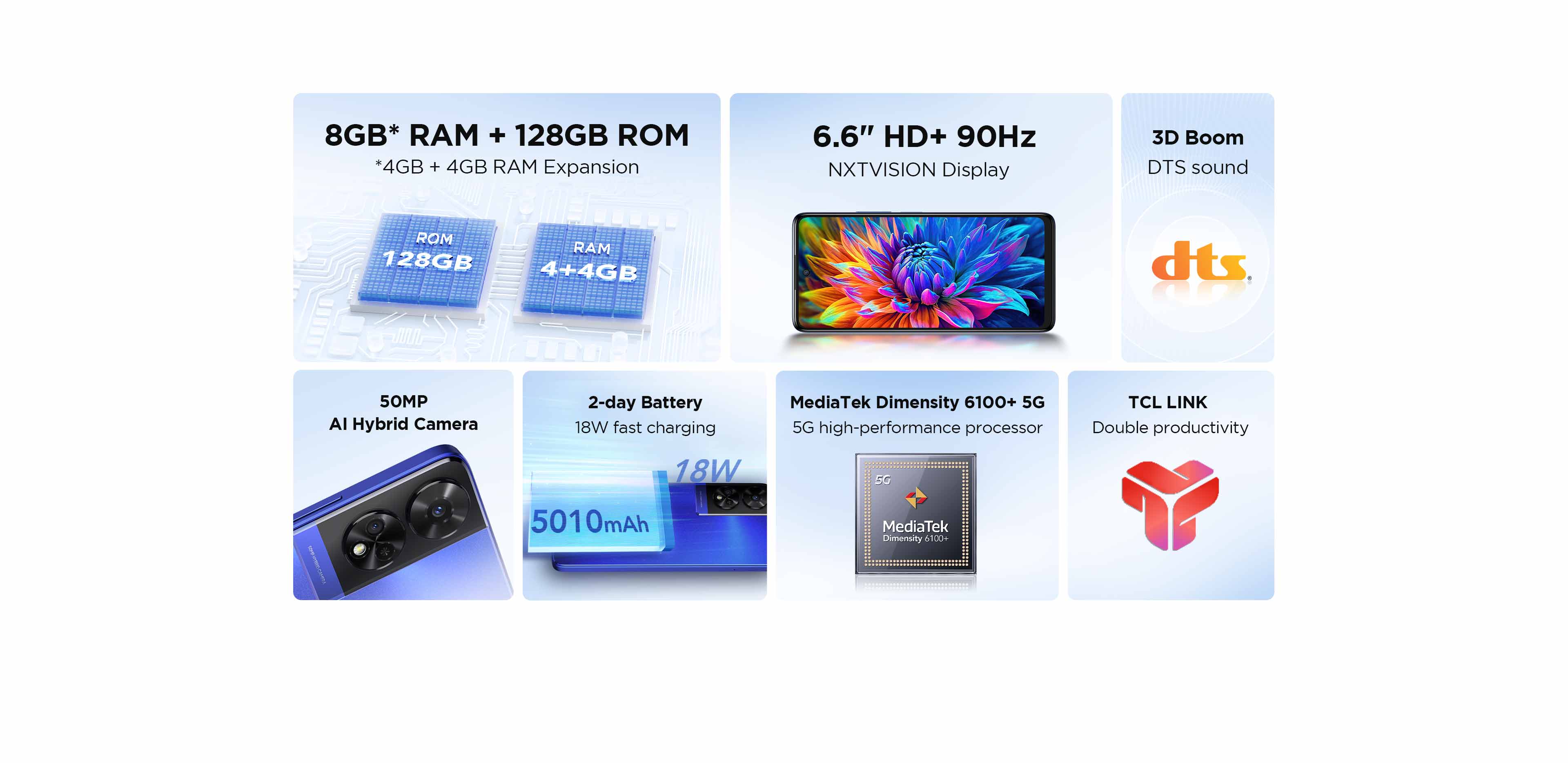 50 Series-TCL 50 5G | 6.6" HD+ 90Hz NXTVISION Display | TCL Italy TCL ...