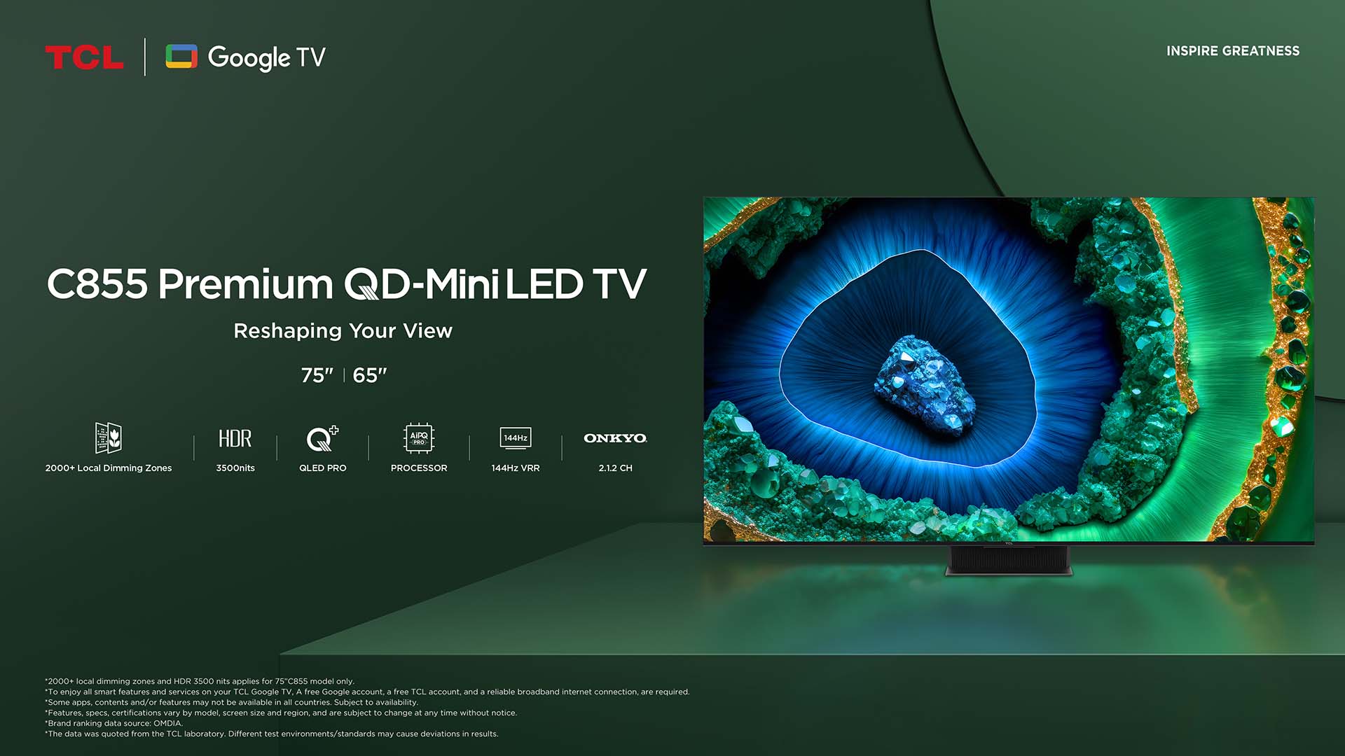 TCL 75C855 Premium QD-Mini LED 4K TV | TCL Hong Kong