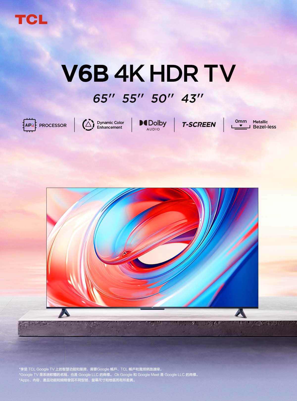 TV-TCL V6B 4K HDR Google TCL V6B 4K HDR Google TV | TCL Hong Kong, China / English