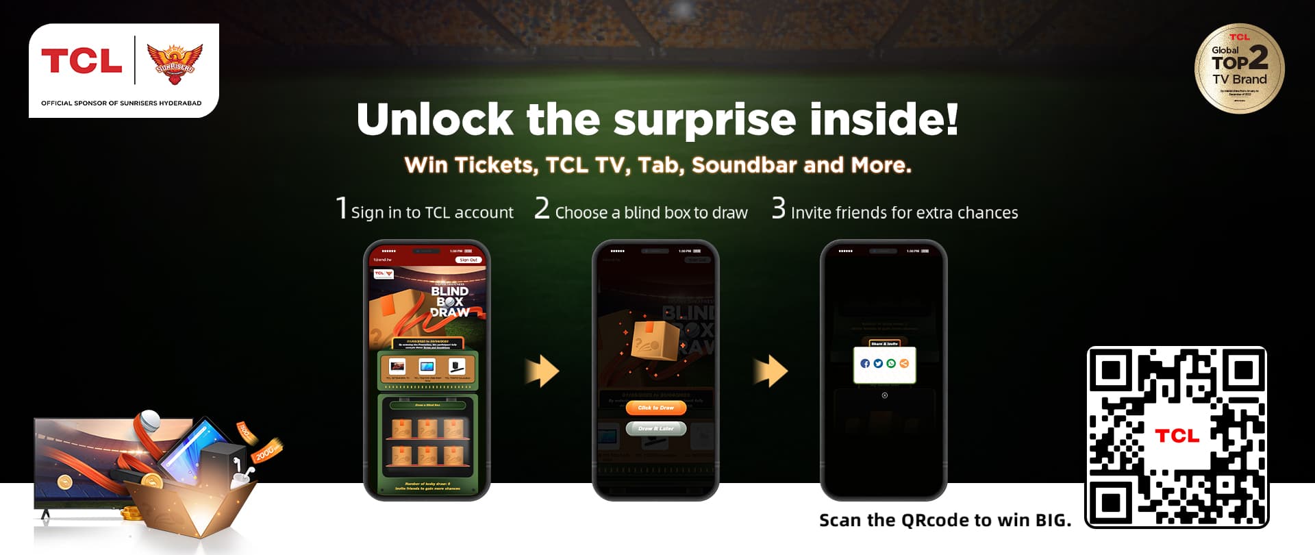 TCL SRH Sponsorship IPL 2023 Landing Page