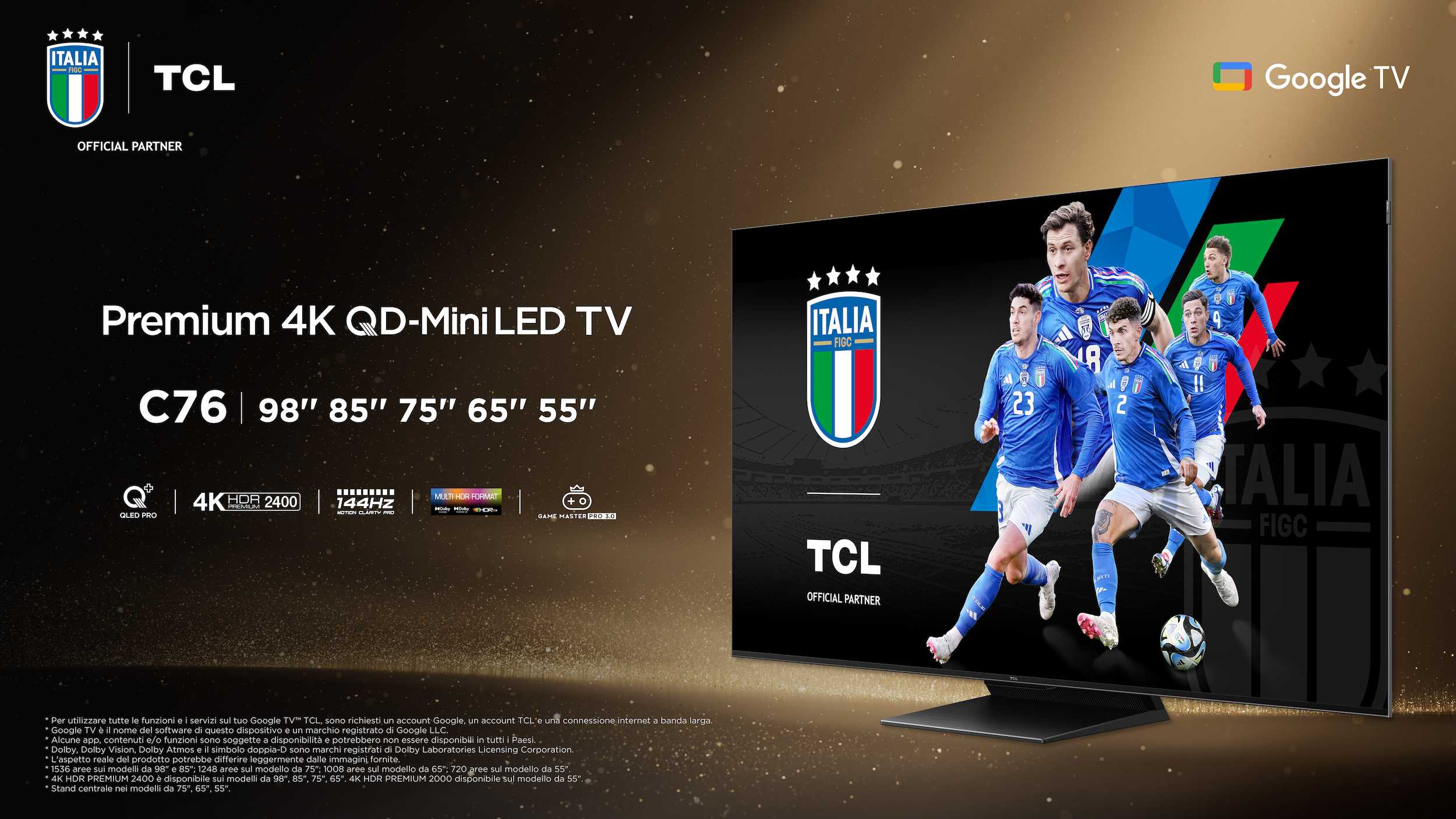 TV 4K QD-Mini LED 144HZ | TCL Italia