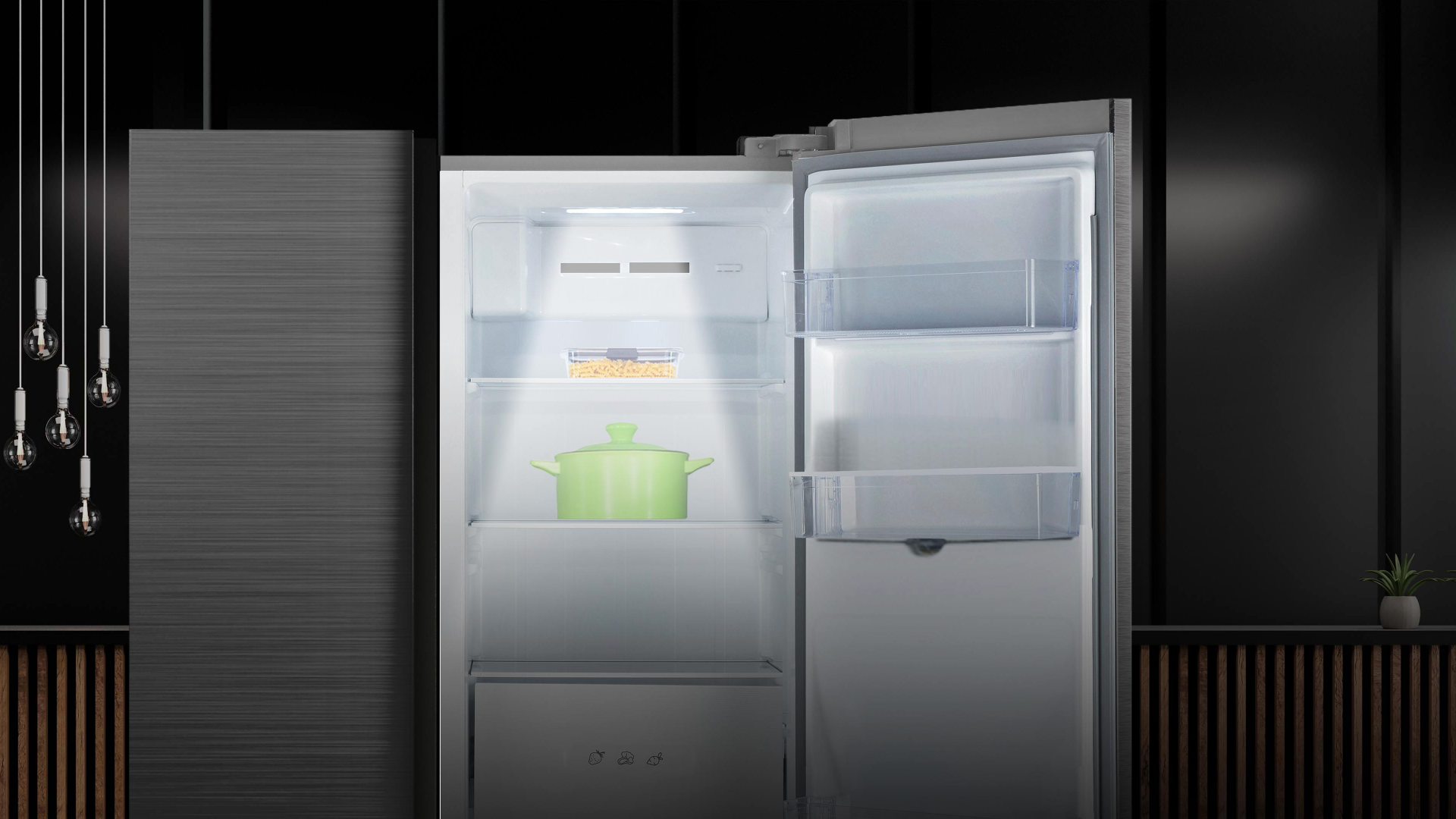 Refrigrator-P520SBW P520 Side By Side Refrigerator | TCL Latin / English