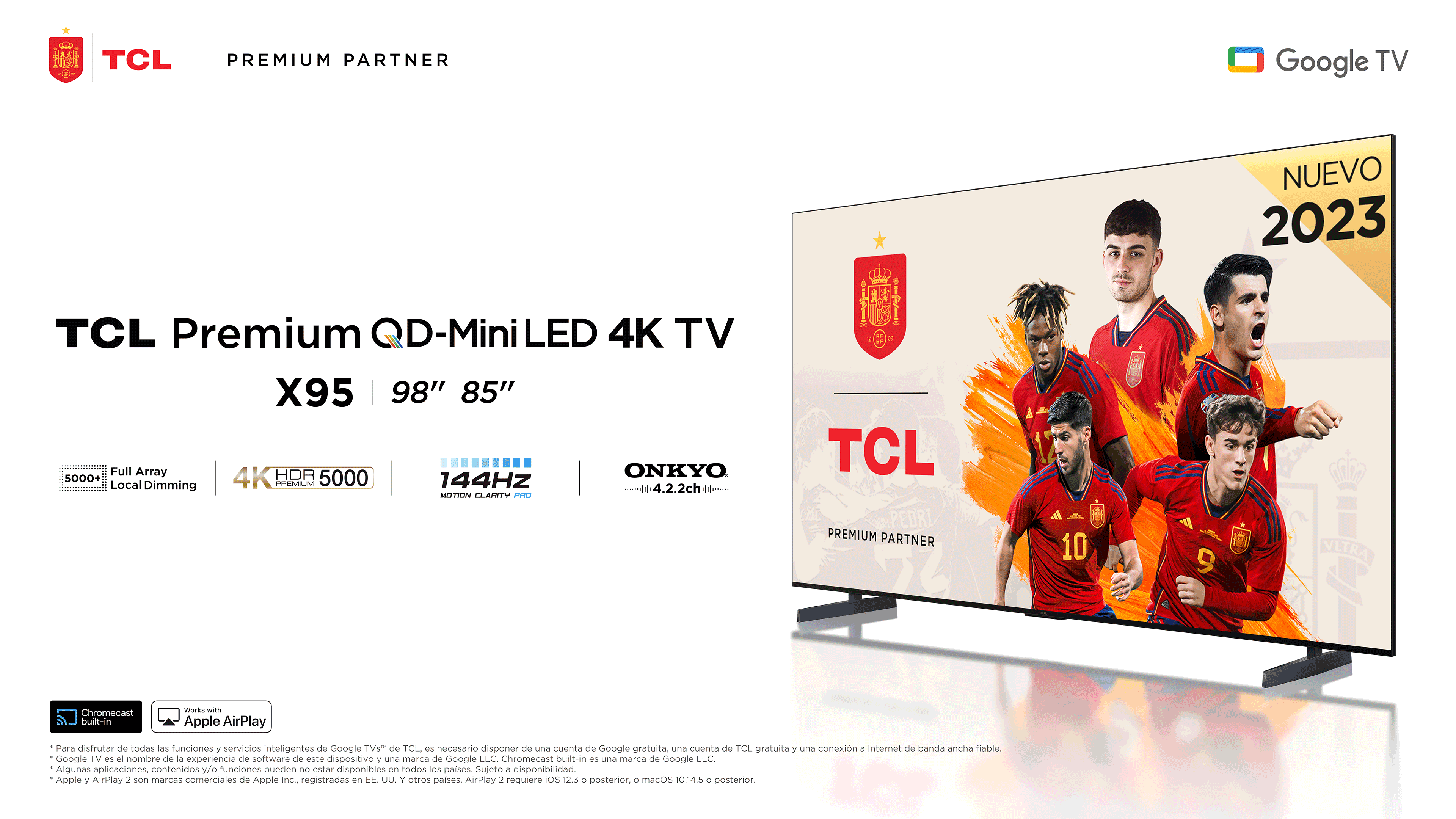 TCL X955 Premium QD-Mini LED 4K TV | TCL Spain
