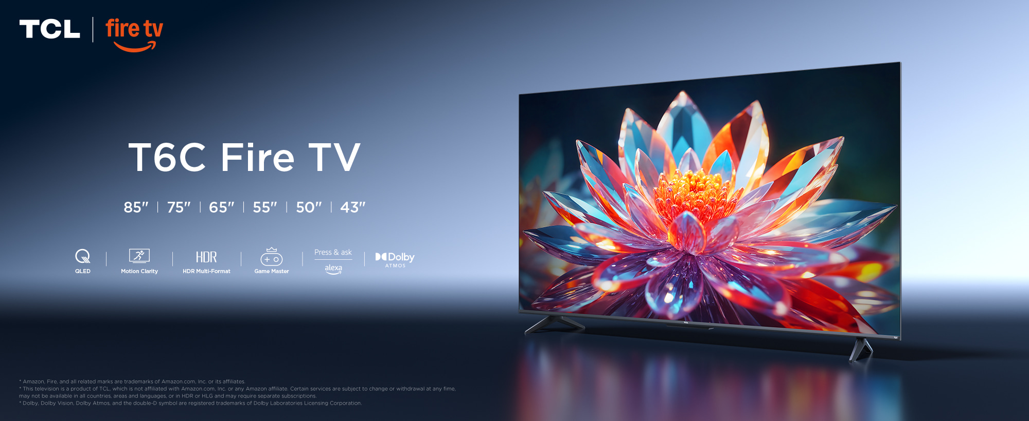 TCL T6C-UK 4K QLED TV with Fire TV-TCL UK
