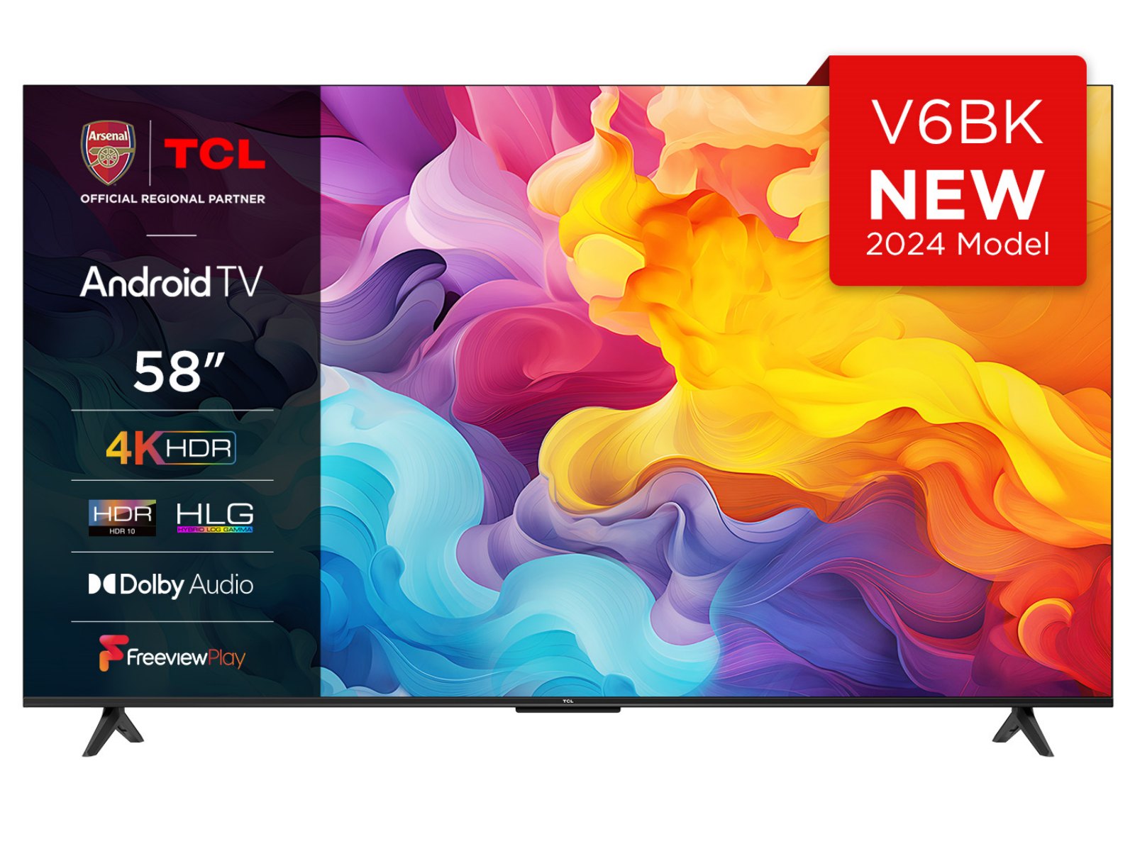 TCL 58V6BK 58” 4K HDR Smart Android TV | TCL UK