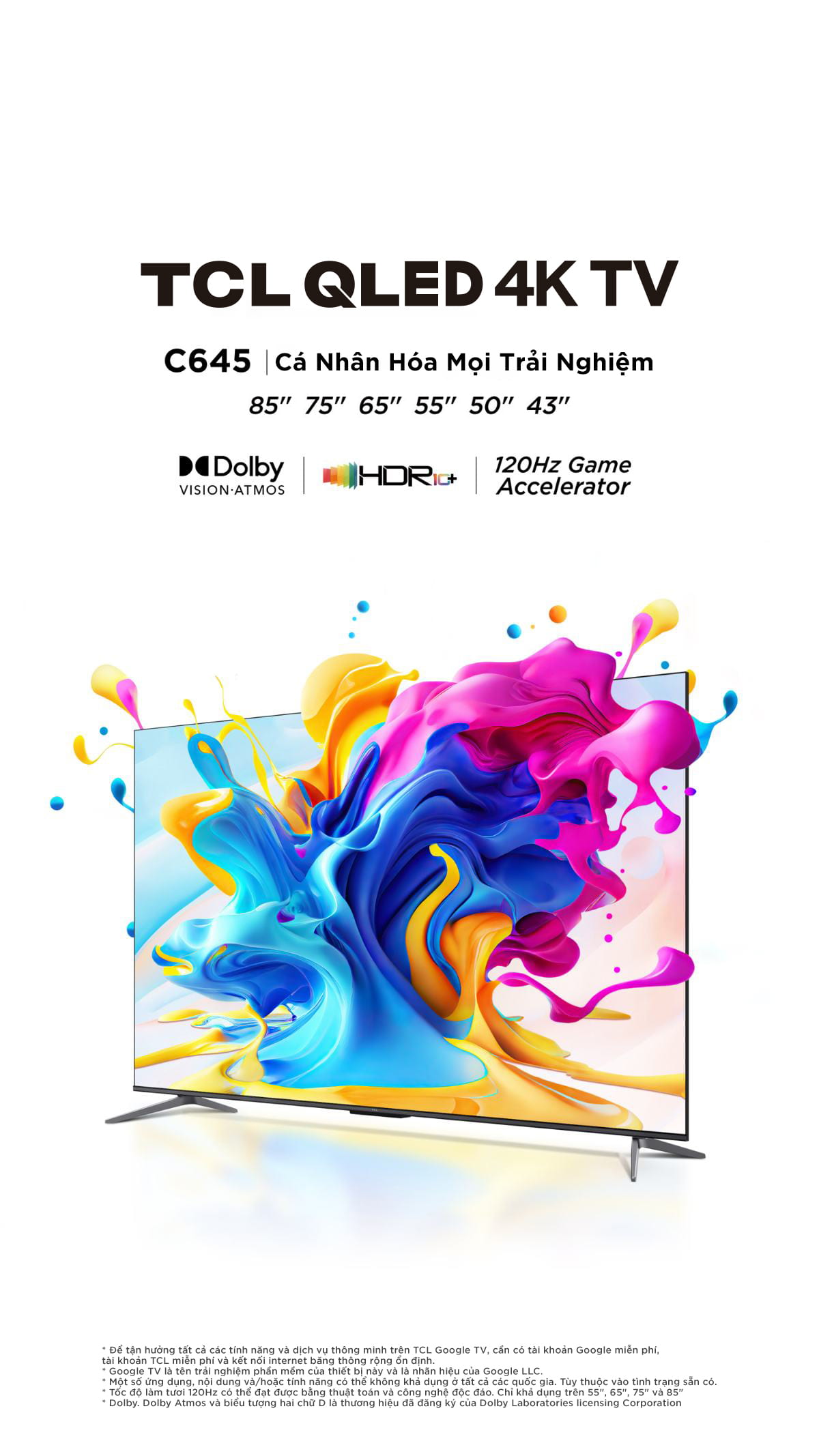 TCL QLED 4K TV C645 | TCL Việt Nam